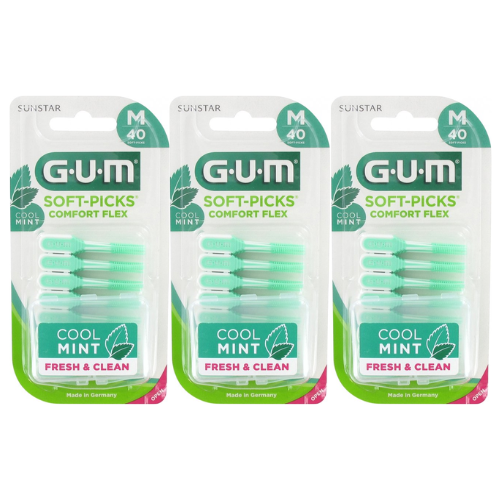 GUM Soft-Picks Minty Medium - voordeelverpakking - 3 x 40 stuks ...